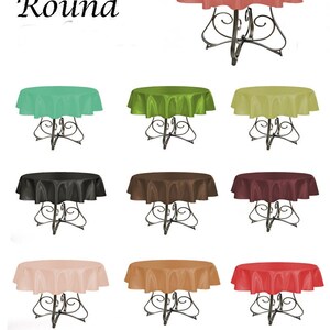 KS Linens 36-inch Satin Round Tablecloth Multiple Colors, Luxurious ...