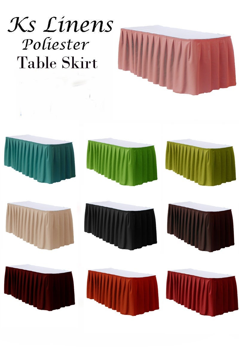 French Box Pleat Table Skirt
