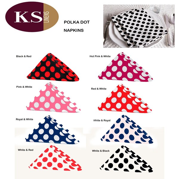Polka Dot Napkins - Etsy