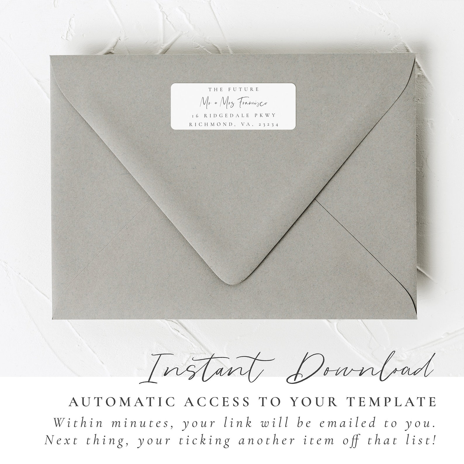 Elegant Return Address Labels for Wedding Envelopes 1 | Etsy