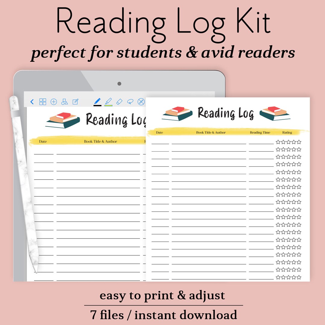 Reading Log Kit - Etsy