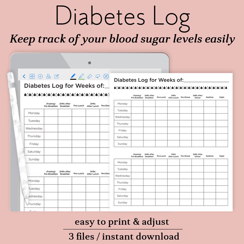 Diabetes Tracker - Etsy
