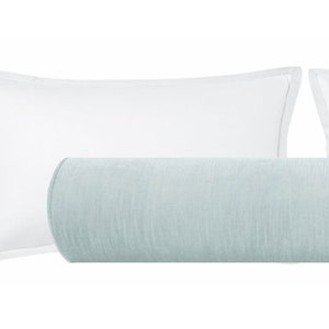 The Bolster : Strie Velvet // Spa Blue Velvet Bolster Blue Velvet ...