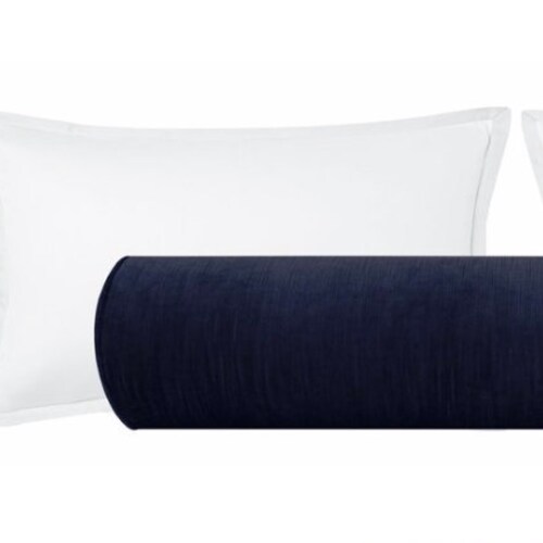 The Bolster : Strie Velvet // Cerulean Blue Velvet Bolster - Etsy