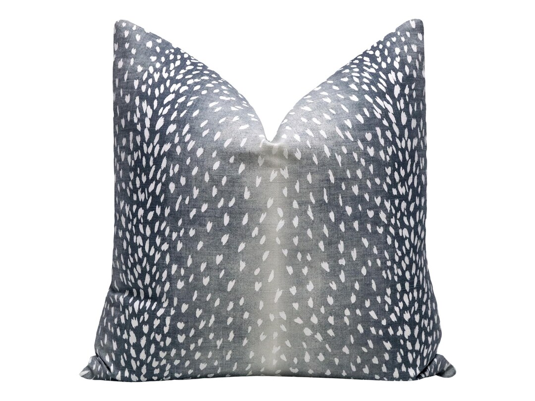 Antelope Linen Print // Navy Blue Pillow | Navy Animal Print | Antelope ...