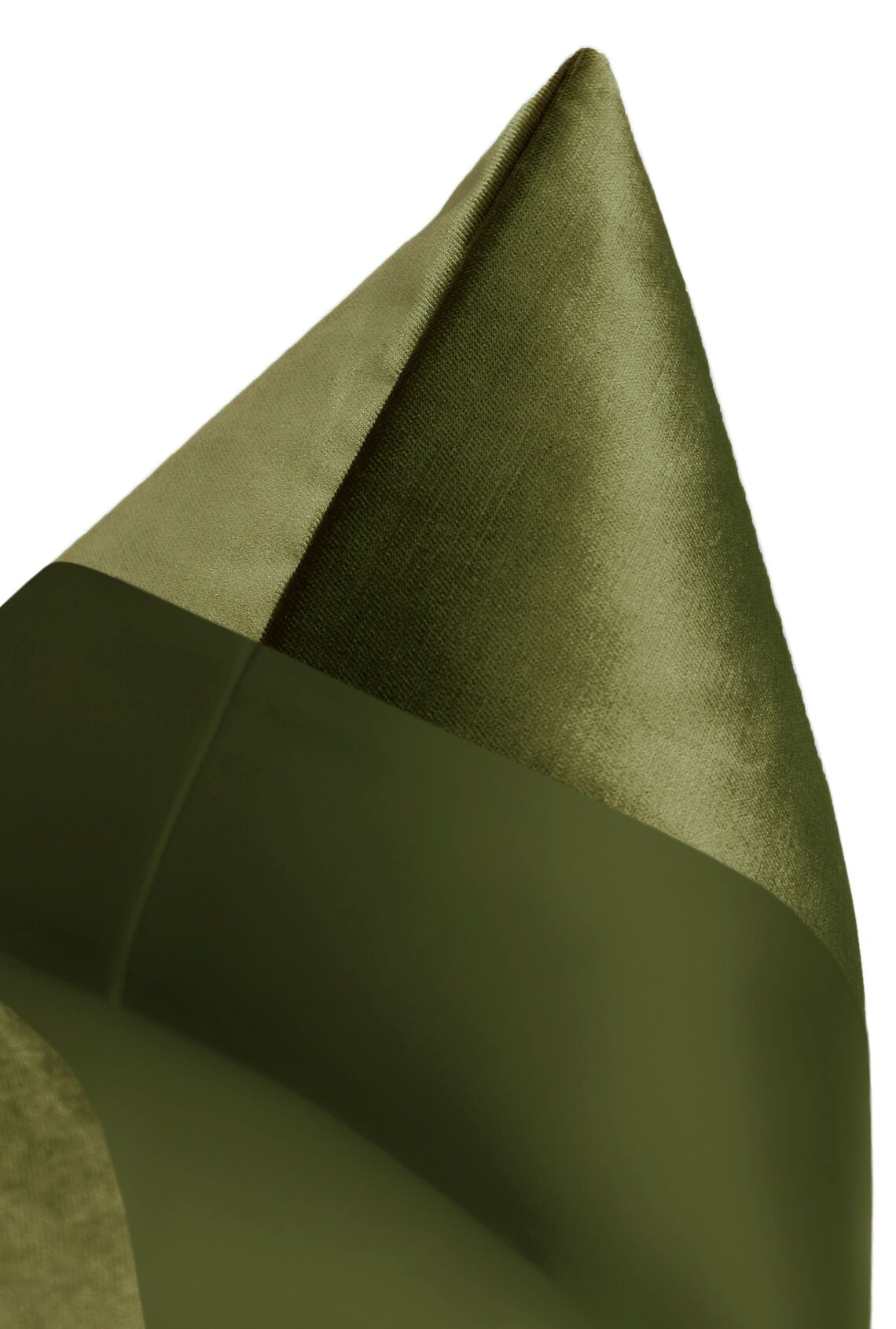 Monochromatic Panel : Faux Silk Velvet // Olive Color Block | Etsy