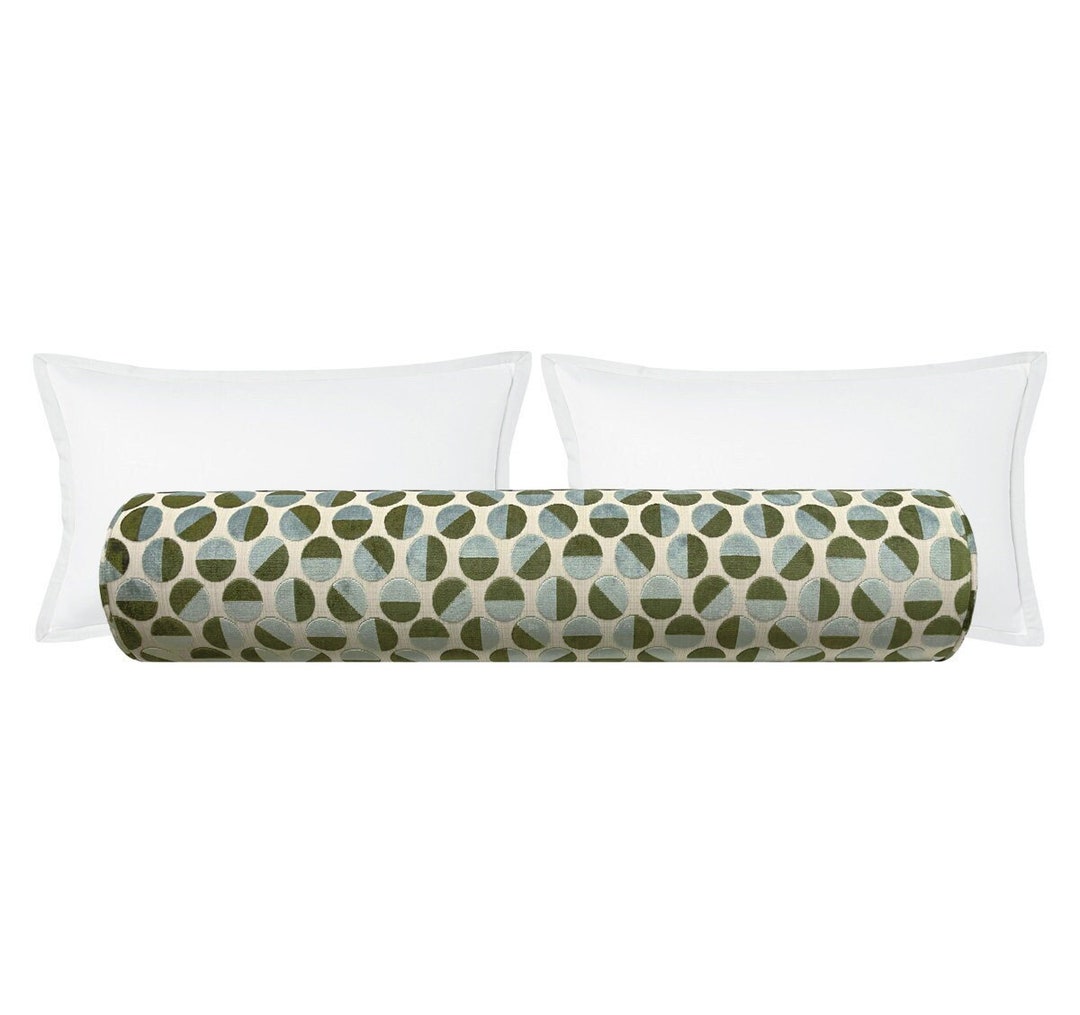 The Bolster : Brooklyn Cut Velvet Velvet // Spa Blue Blue and Green ...