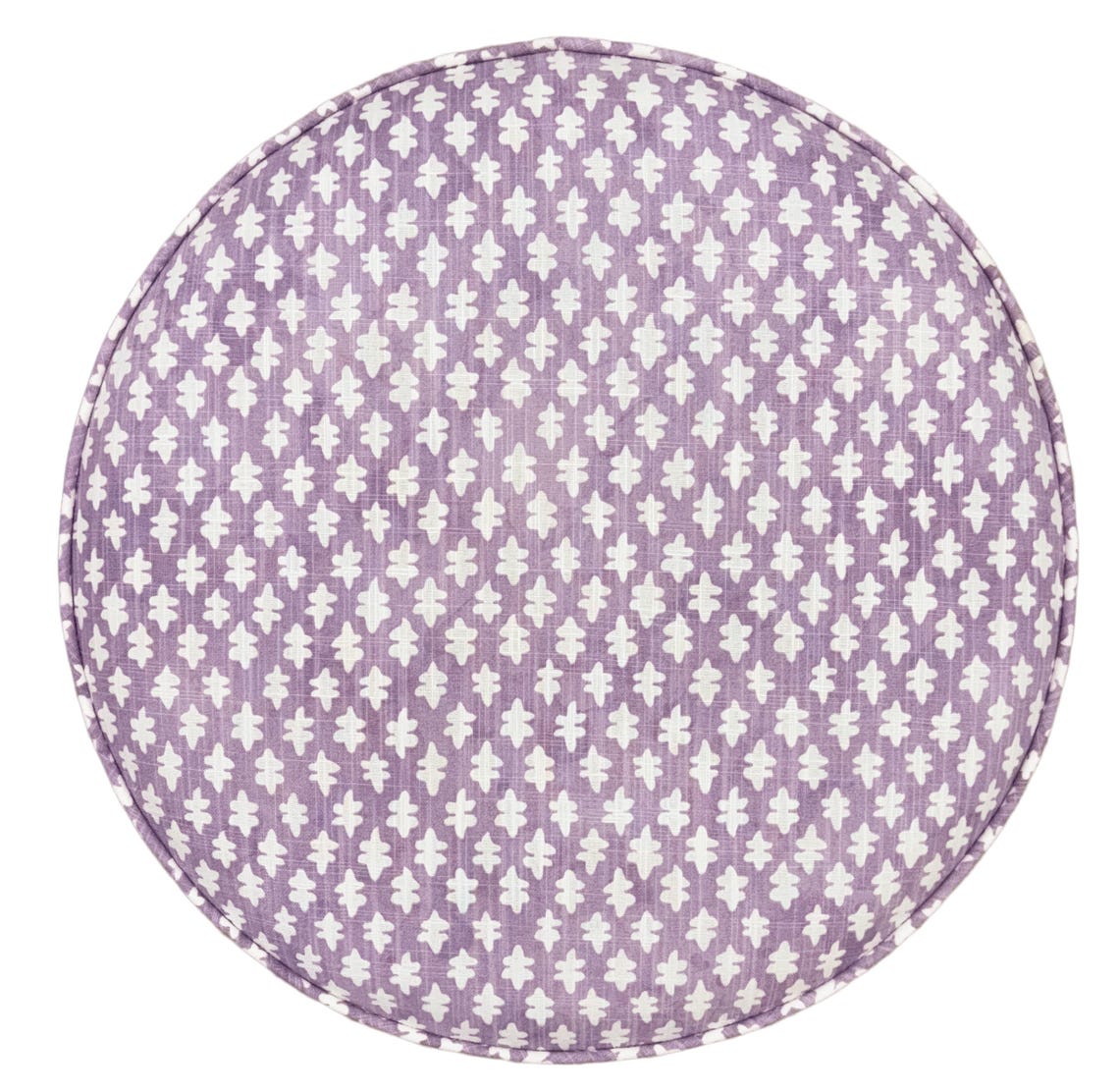 The Tight Round Ottoman : Tilly Print // Lavender | Purple Ottoman ...