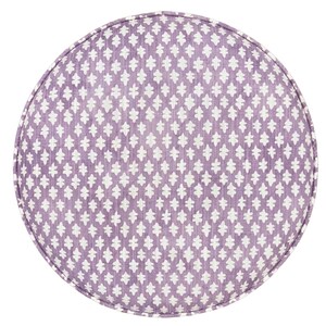 The Tight Round Ottoman : Tilly Print // Lavender | Purple Ottoman ...