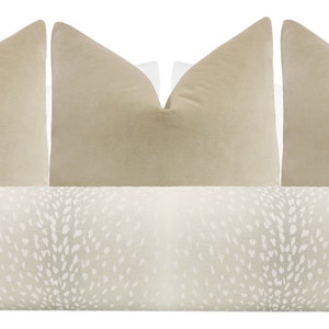 The Bolster : Antelope Linen Print // Cashmere | Bed Decor | Tan Animal ...