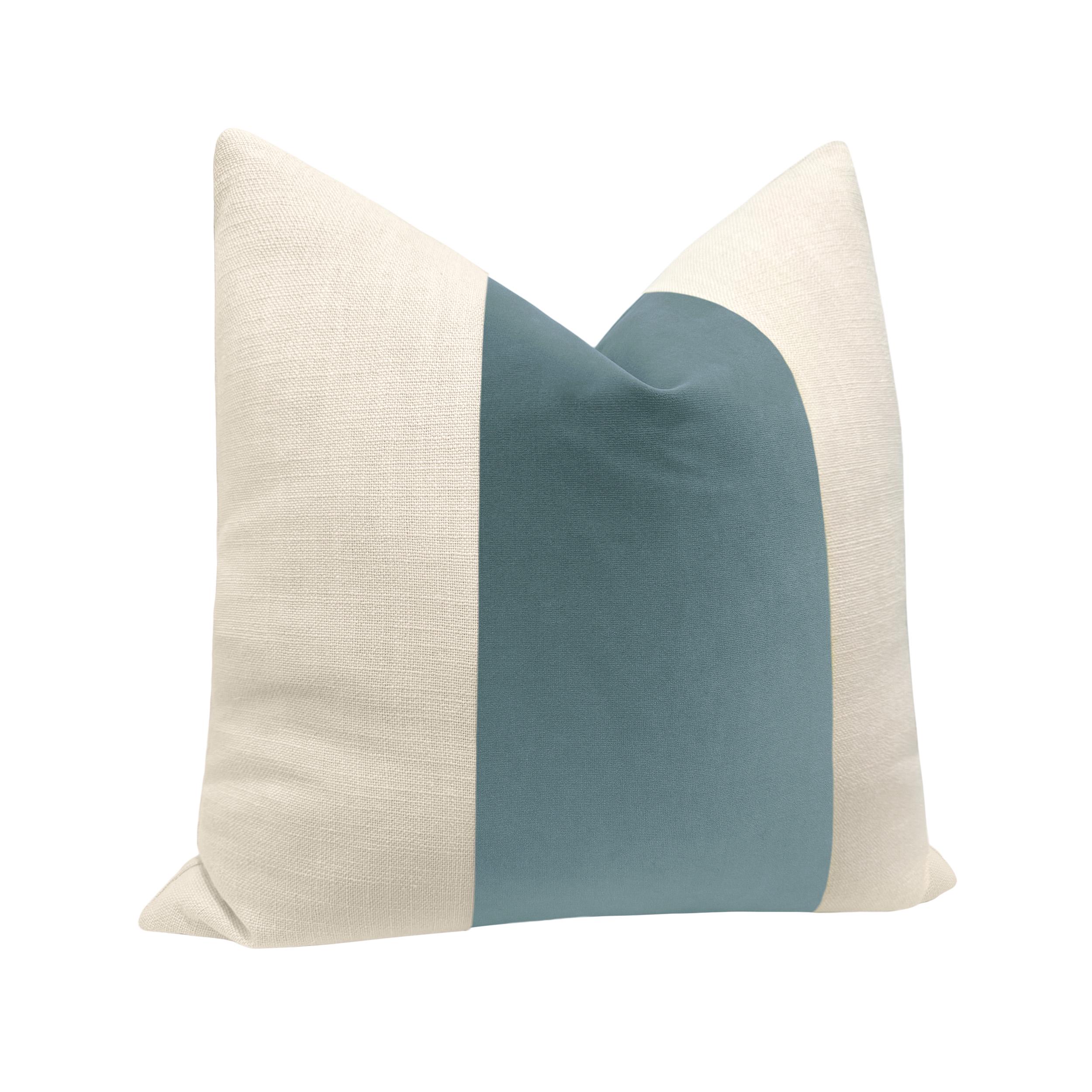 Panel : Signature Velvet // Hydrangea Blue | Velvet Stripe | Cotton ...