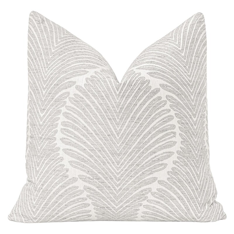 White Grey Pillow - Etsy