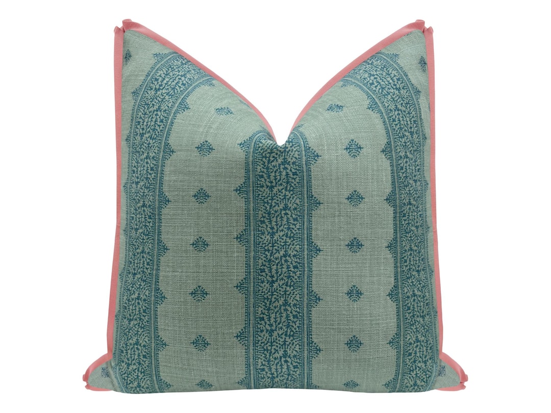 Peter Dunham Fez // Blue With Butterfly Flange Pillow | Blue ...
