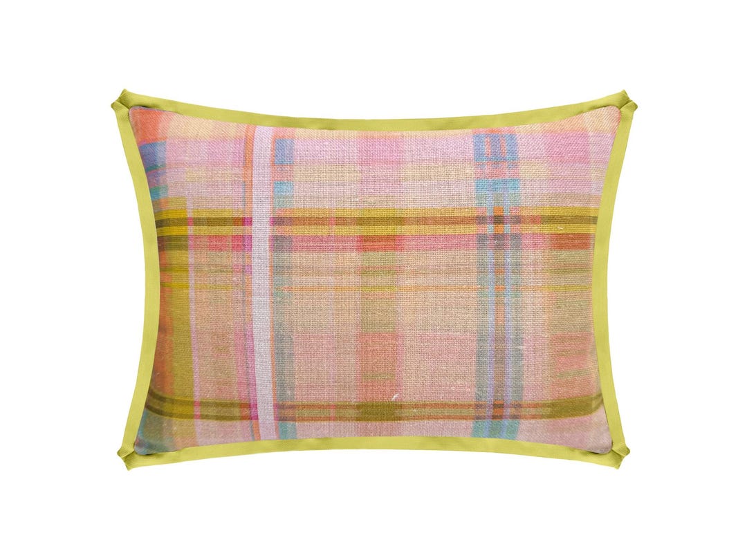 The Mini : Tattie Plaid // Multi | Anna Spiro | Flange Pillow | Plaid ...