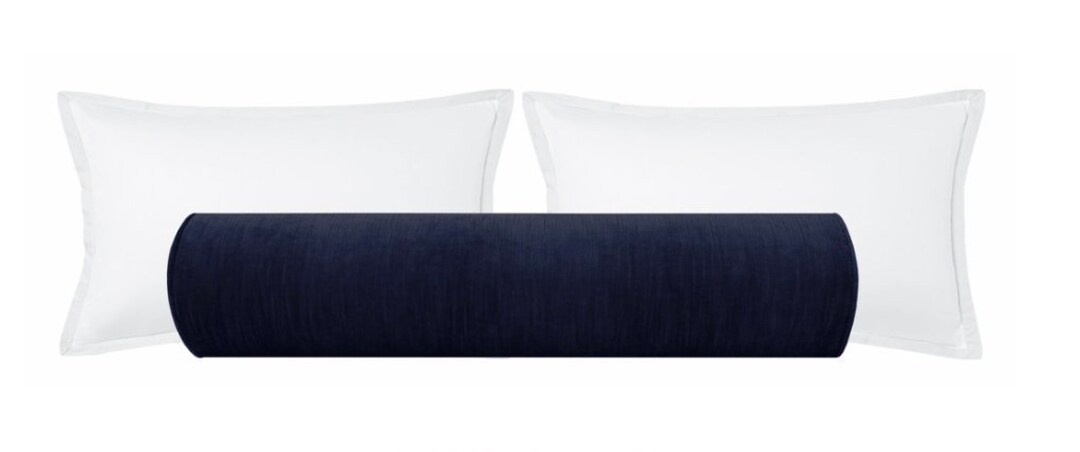 PRE-ORDER the Bolster : Strie Velvet // Navy Blue Velvet Bolster Dark ...
