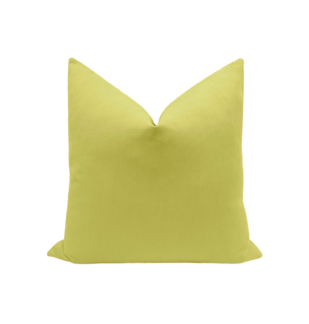 Classic Linen // Chartreuse Pillow COVER ONLY Citrine Linen - Etsy