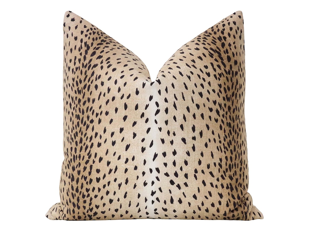 Antelope Linen Print // Ebony Pillow | Black Animal Print | Antelope ...
