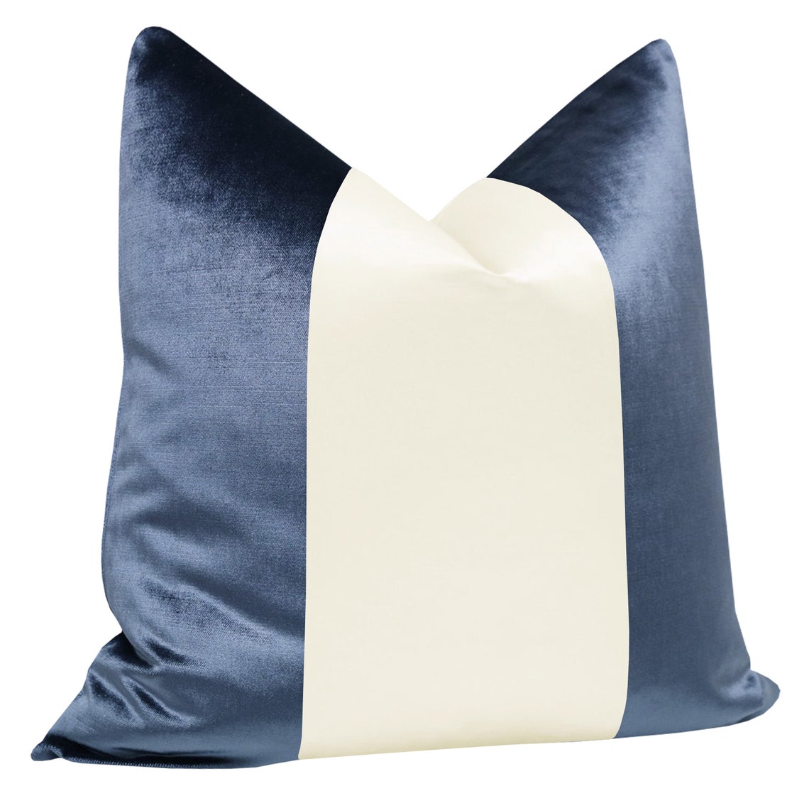 Colorblock Panel : Faux Silk Velvet // Prussian Blue - Etsy