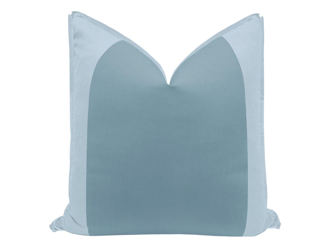 The Couplet | Classic Linen // Powder Blue Pillow | Abstract Linen ...