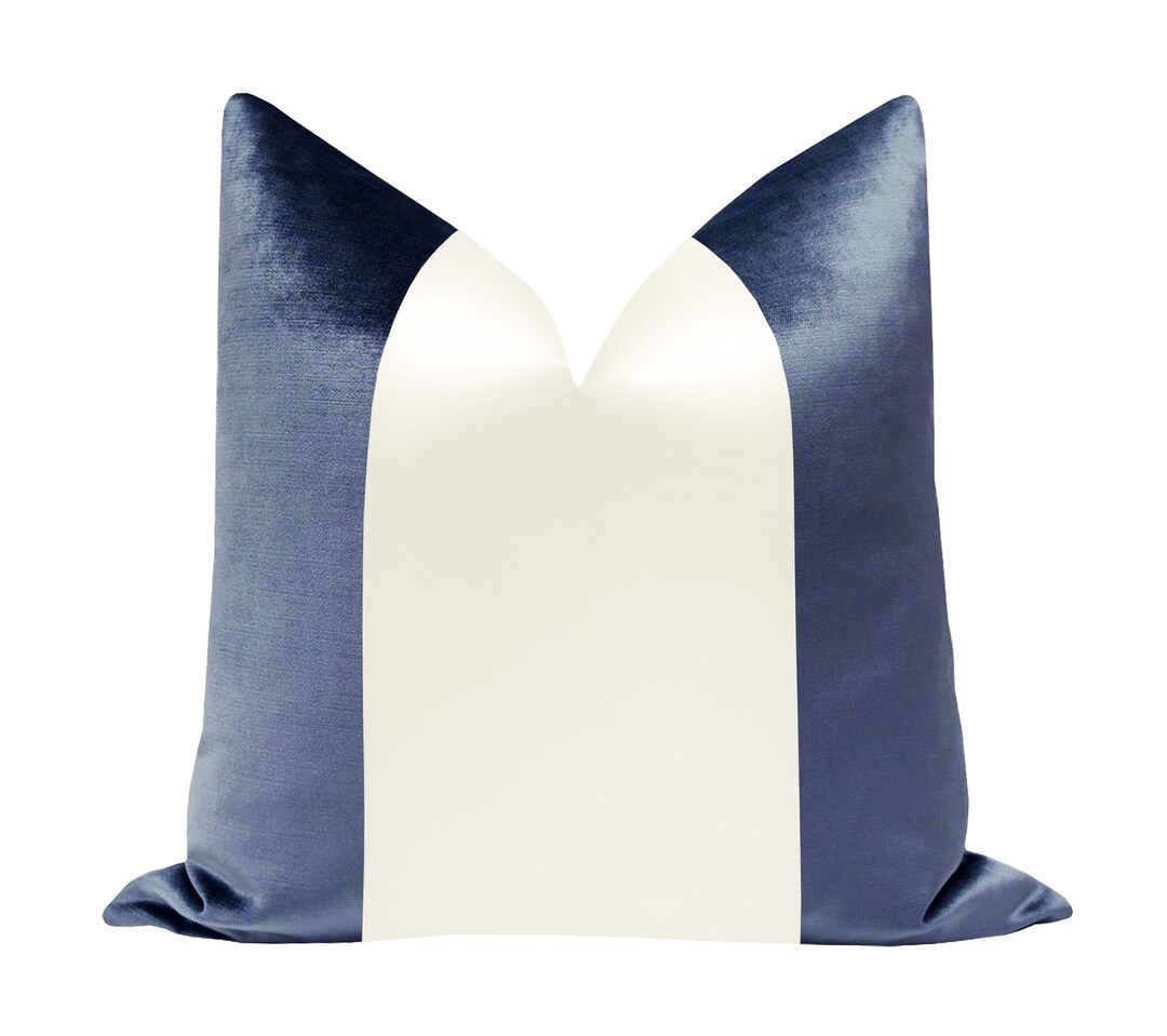 Colorblock Panel : Faux Silk Velvet // Prussian Blue - Etsy