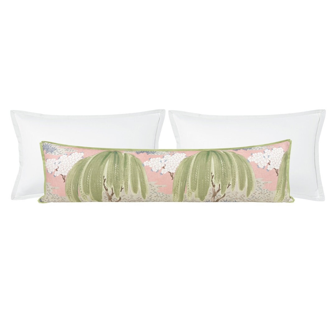 The XL Lumbar : Willow Tree // Blush With Butterfly Flange Floral ...