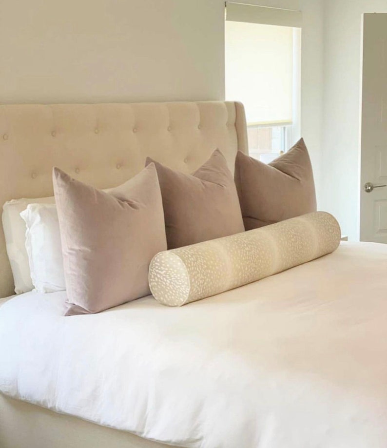 The Bolster : Antelope Linen Print // Cashmere Animal Print - Etsy