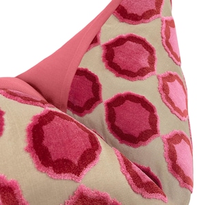 Manuel Canovas Tiana // Rose + Orange With Butterfly Flange Pillow | Cowtan & Tout | Cut Velvet ...