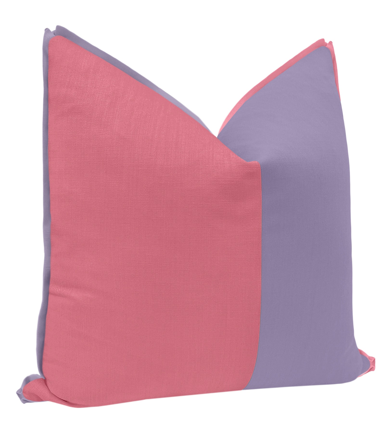 The Duet Classic Linen // Rosé Pink + Wisteria Pillow | Solid Linen ...