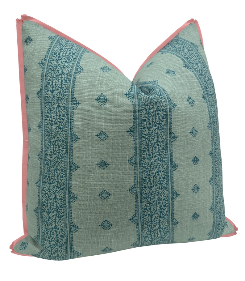 Peter Dunham Fez // Blue With Butterfly Flange Pillow | Blue ...