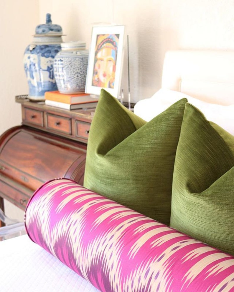 Strie Velvet // Peridot Pillow COVER ONLY Olive Green Velvet | Etsy