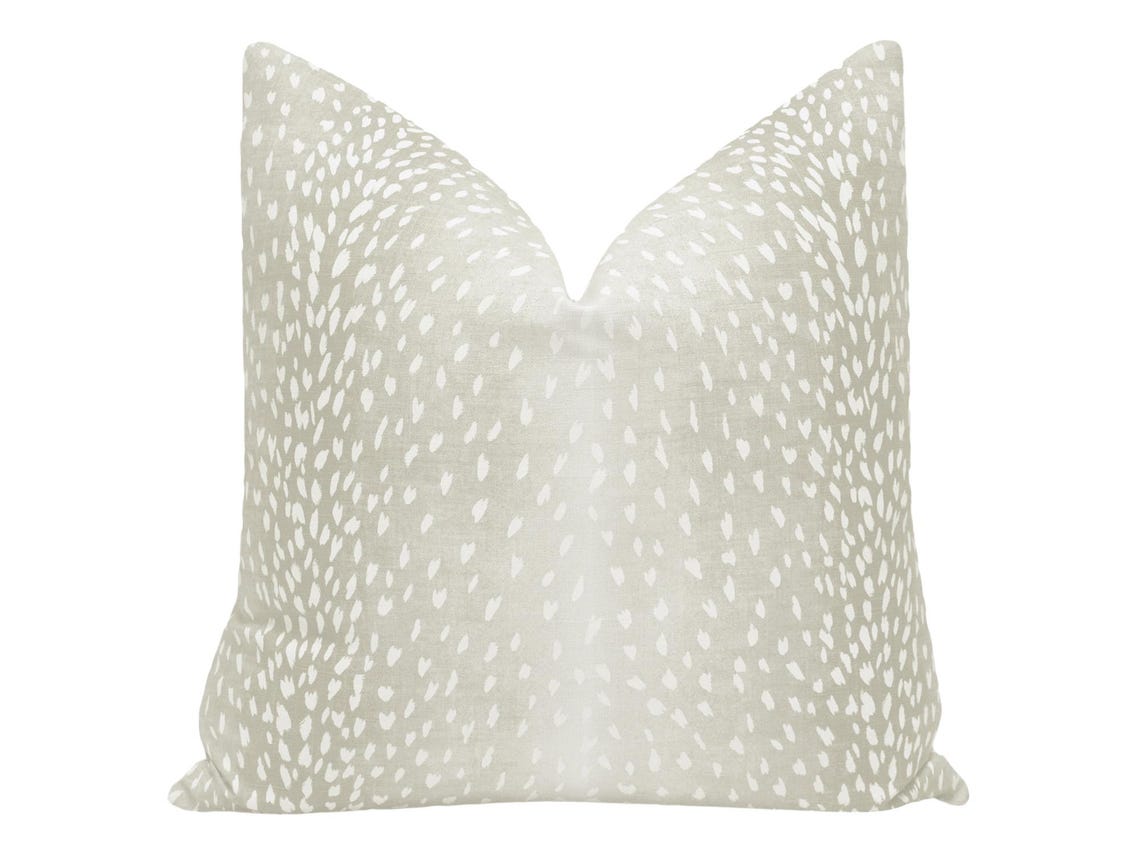 Antelope Linen Print // Cashmere Pillow | Animal Print | Antelope Throw ...
