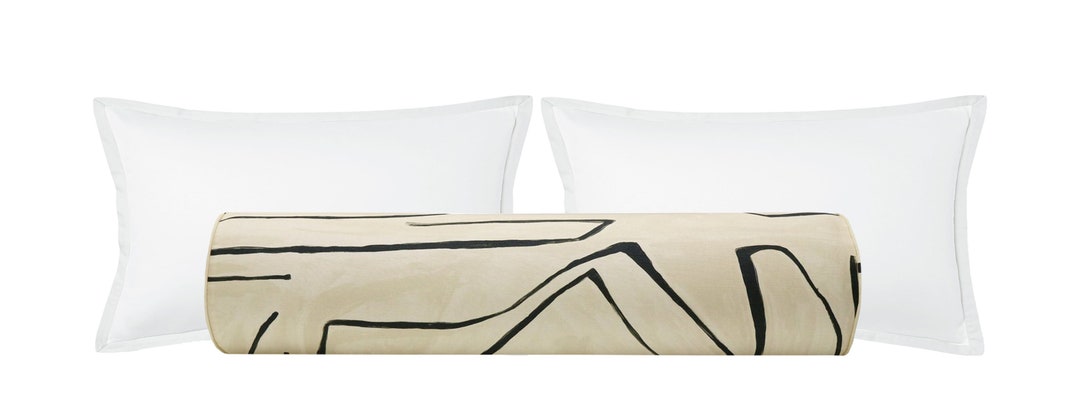 The Bolster : Graffito // Linen Onyx Lee Jofa Kelly - Etsy