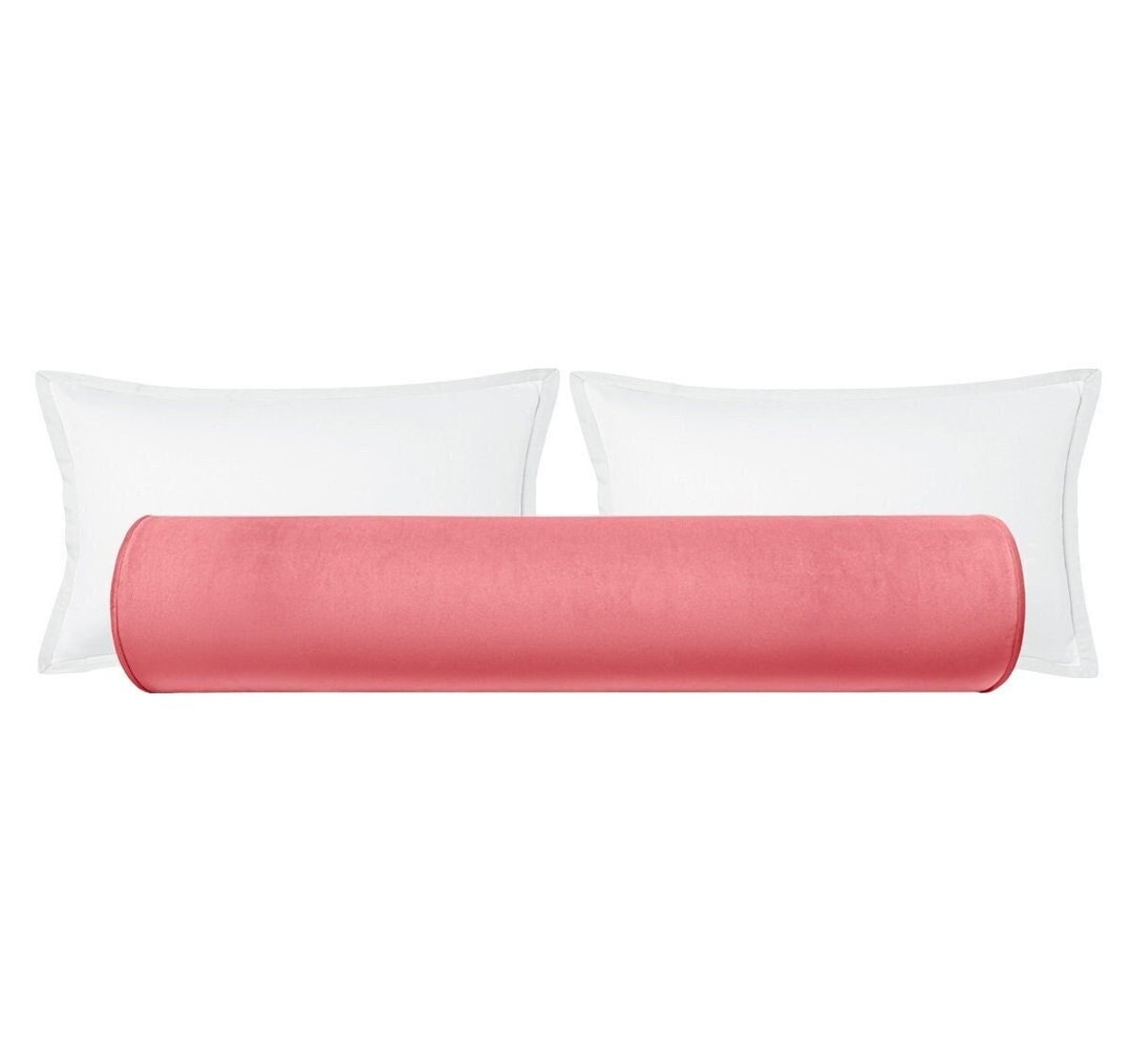 The Bolster : Melrose Velvet // Rosé Pink | Solid Velvet | Pink Velvet ...