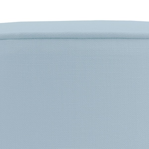 The Tight Round Ottoman : Classic Linen // Powder Blue + Bullion Fringe ...