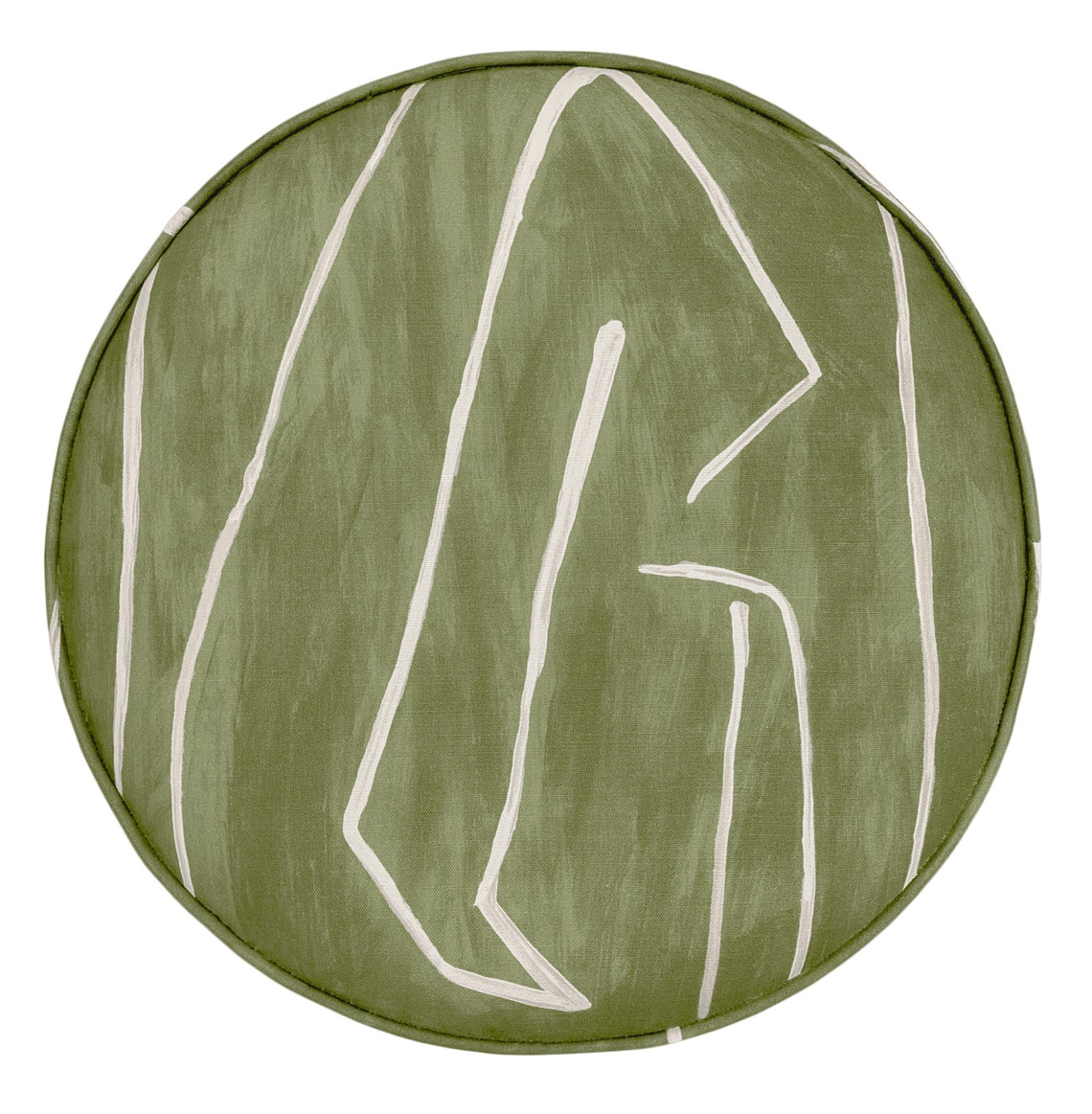 Kelly Wearstler Graffito // Fern Tight Round Ottoman | Lee Jofa | Round ...