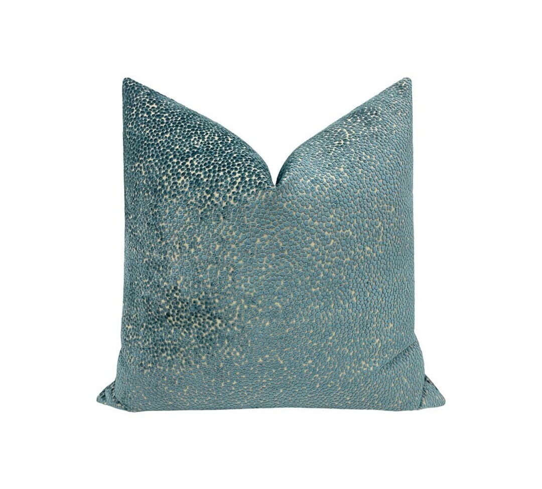 Cosmo Cut Velvet // Aegean Pillow COVER ONLY Cut Velvet Designer Velvet ...