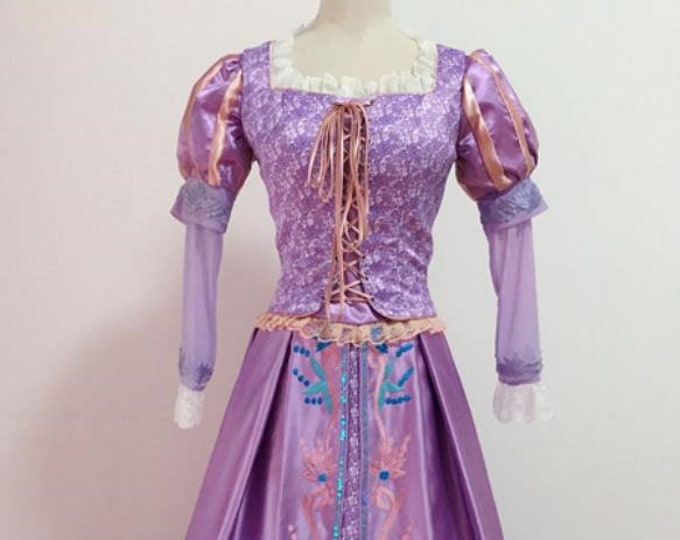 Handmade Rapunzel Dress Adult, Rapunzel Costume, Tangled Rapunzel ...