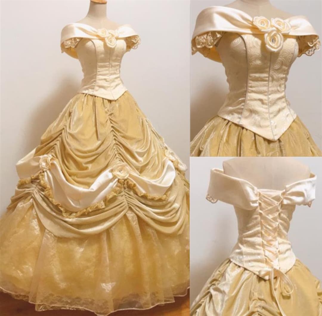 Handmade - Cosplay Deluxe Belle Dress, Belle Costume Dress, Belle ...