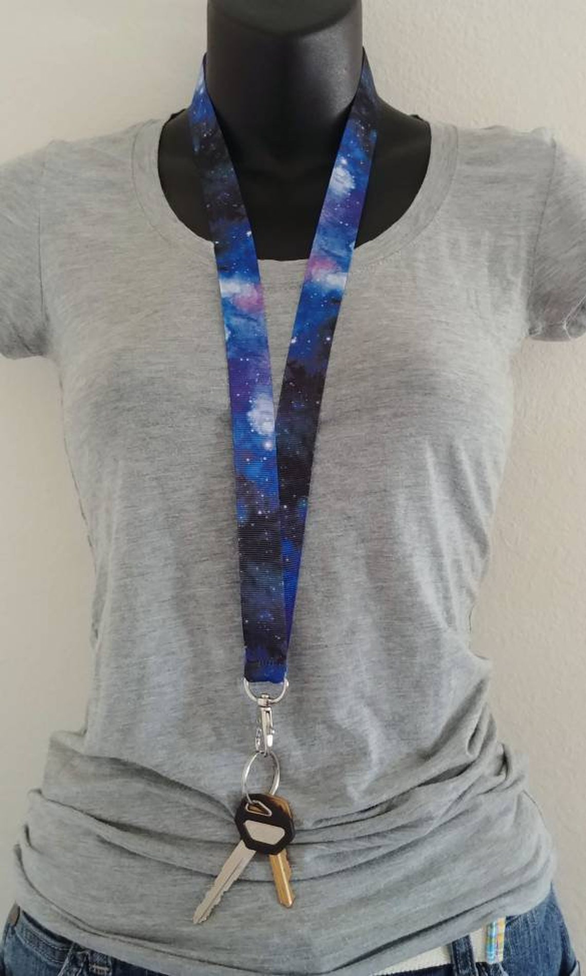 Galaxy Lanyard Outer Space Ribbon Lanyard. Astronomy ID Badge | Etsy