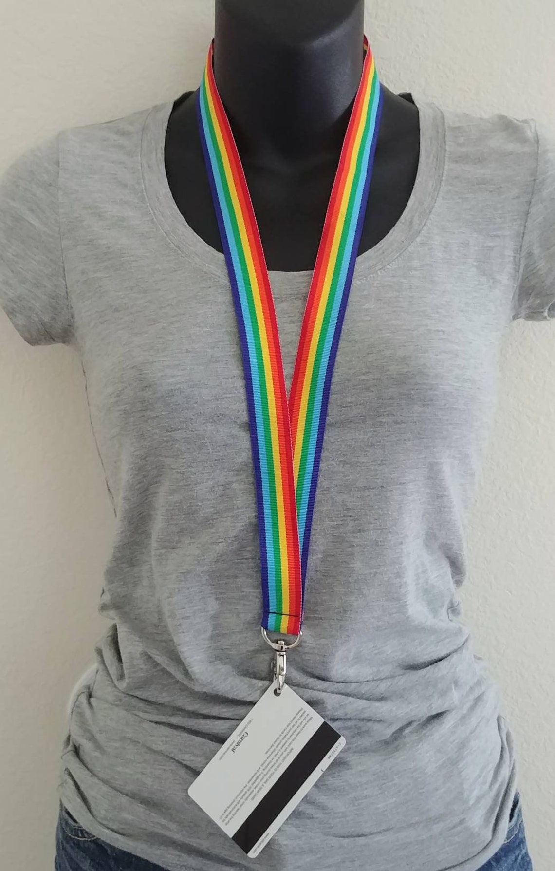 Rainbow Pride Lanyard LGBTQ Flag Ribbon Lanyard. Gay Pride ID - Etsy