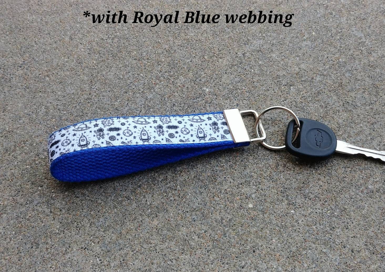 Space Force Key Fob Wristlet! Outer Space Ribbon Key Chain. Astronaut ...