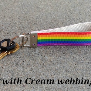Rainbow Pride Key Fob Wristlet! LGBTQ Flag Ribbon Key Chain. Gay Pride ...