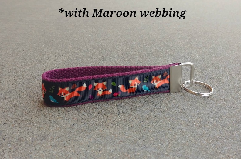 Fox Woodland Frolic Key Fob Wristlet Foxes Keychain. Fall - Etsy