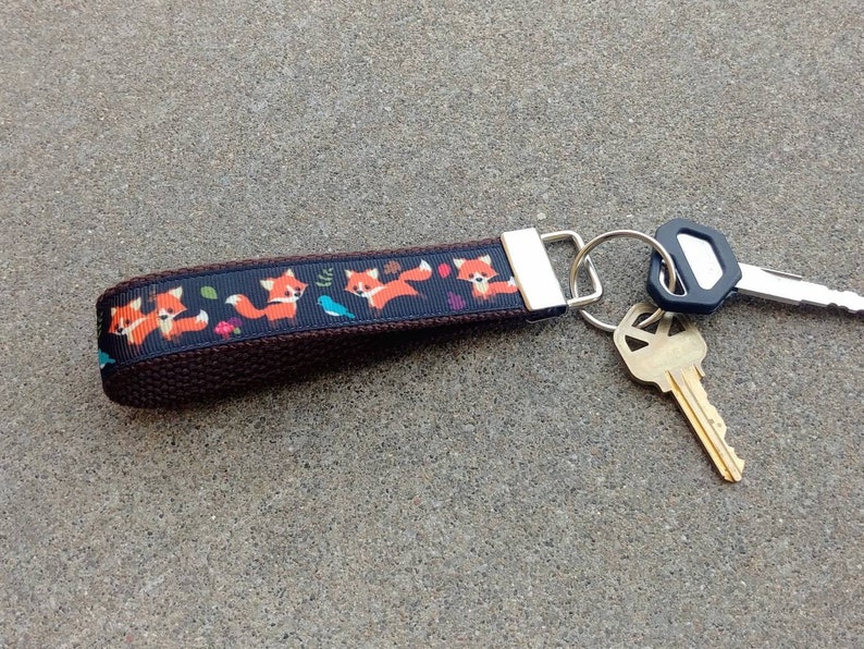 Fox Woodland Frolic Key Fob Wristlet Foxes Keychain. Fall - Etsy