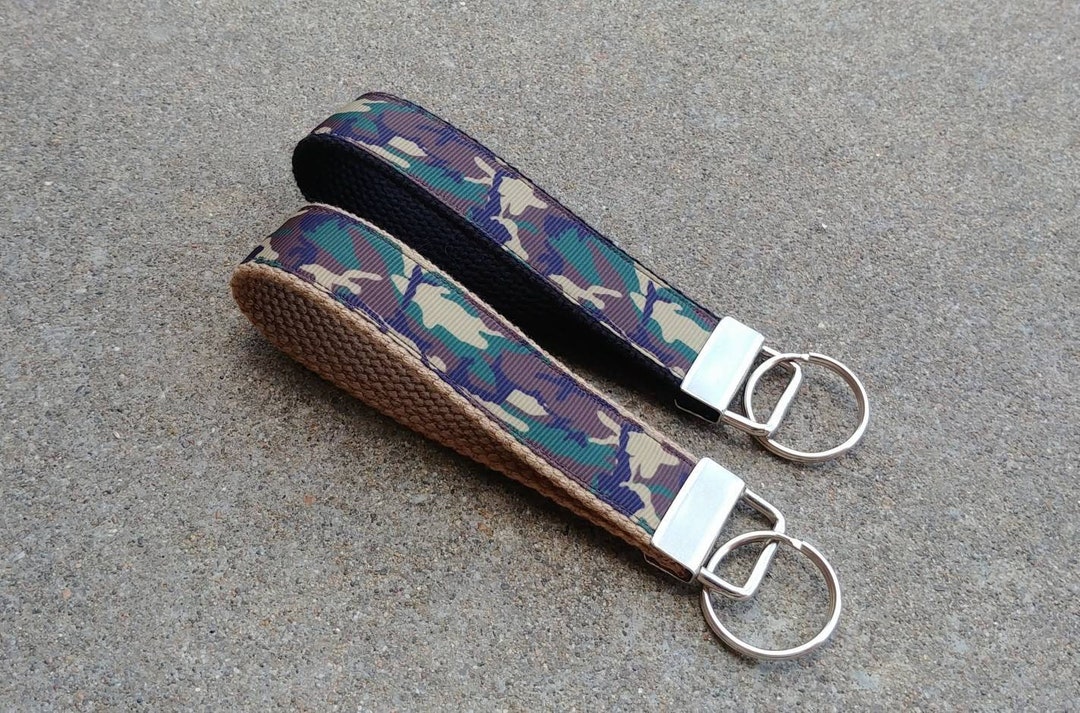 Camo Key Fob Wristlet! Camouflage Keychain. Army Camo. Hunter Fabric ...