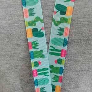 Cactus Lanyard! Desert Cacti ID Badge Holder. Succulents Ribbon Lanyard ...