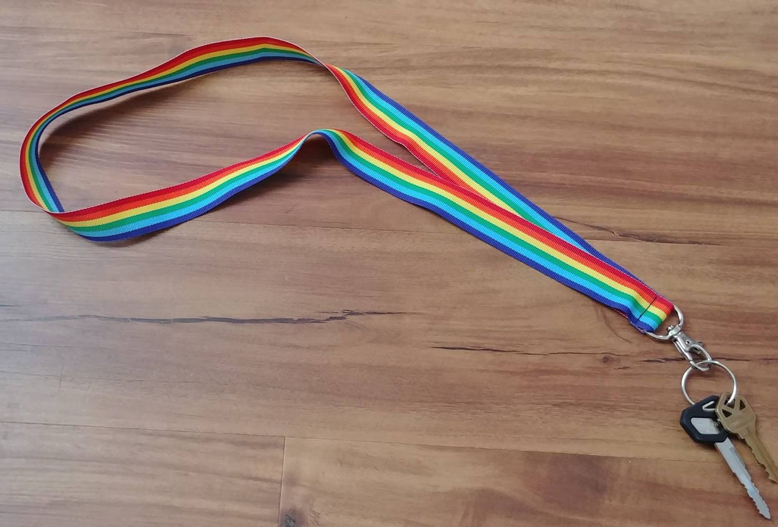 Rainbow Pride Lanyard LGBTQ Flag Ribbon Lanyard. Gay Pride ID - Etsy ...
