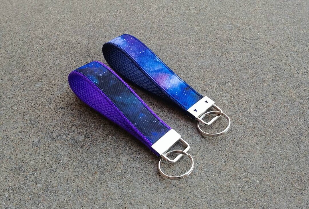 Galaxy Key Fob Wristlet! Outer Space Ribbon Key Chain. Astronomy ...