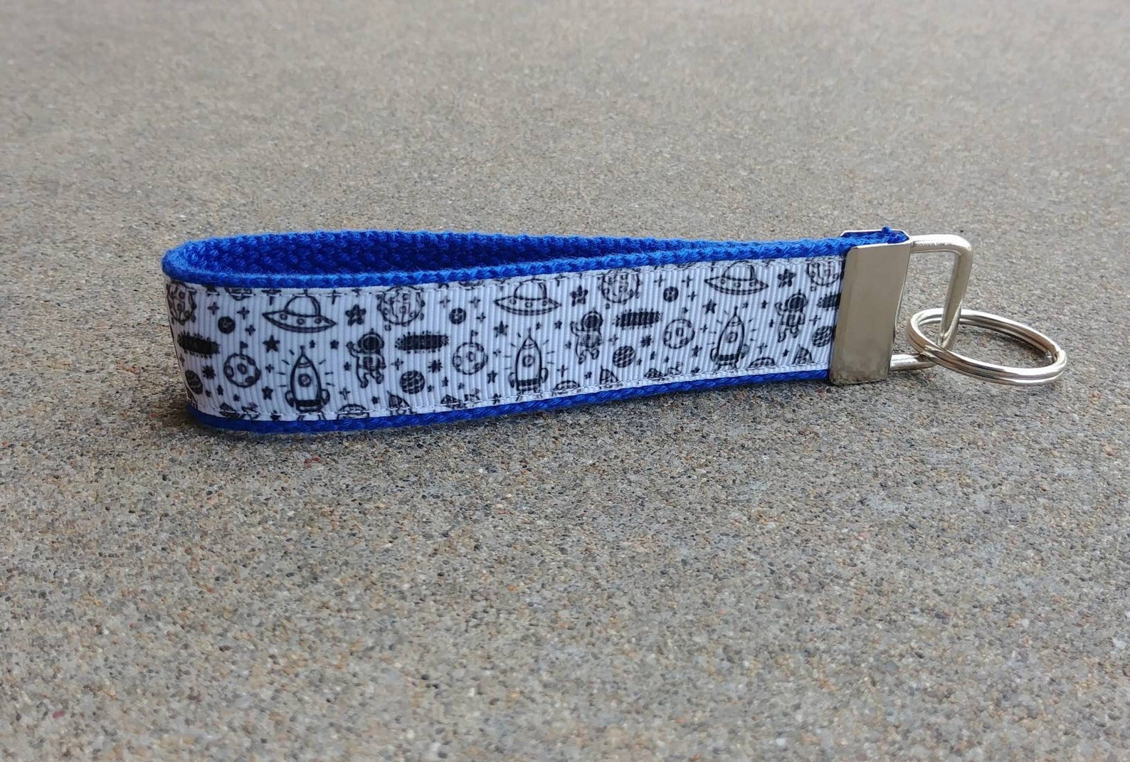 Space Force Key Fob Wristlet! Outer Space Ribbon Key Chain. Astronaut ...