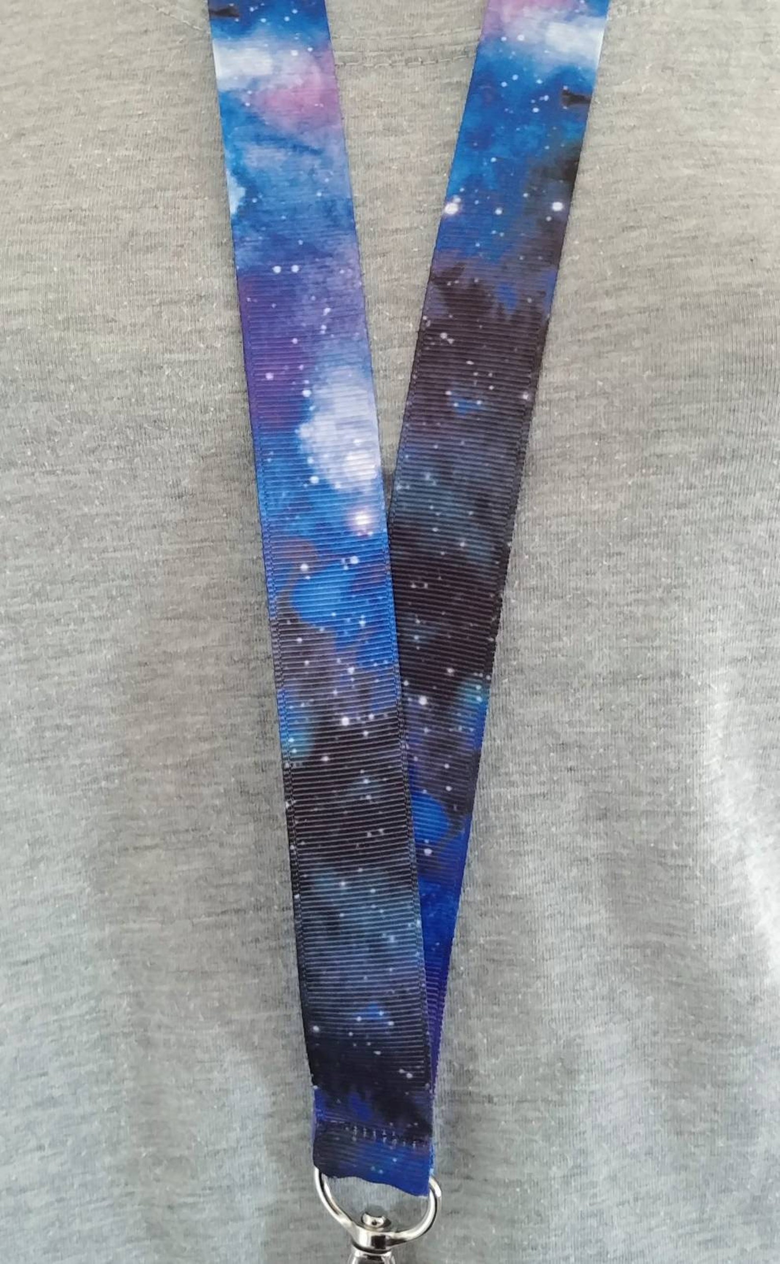 Galaxy Lanyard Outer Space Ribbon Lanyard. Astronomy ID Badge | Etsy